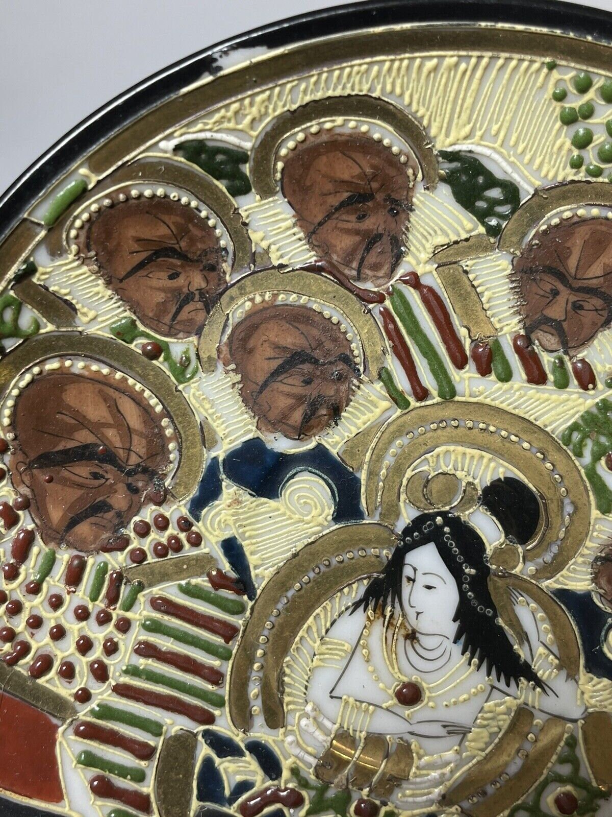 Vintage Immortal Gods Moriage Porcelain Plate by Tashiro Shoten 5 3/8 ...