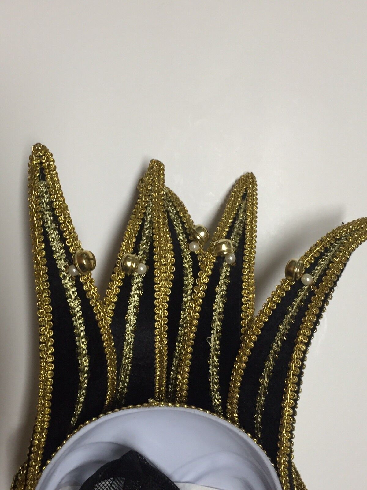 Jester Mask Full Face Black & Gold Forum Novelties 61016 Decadent Mardi ...