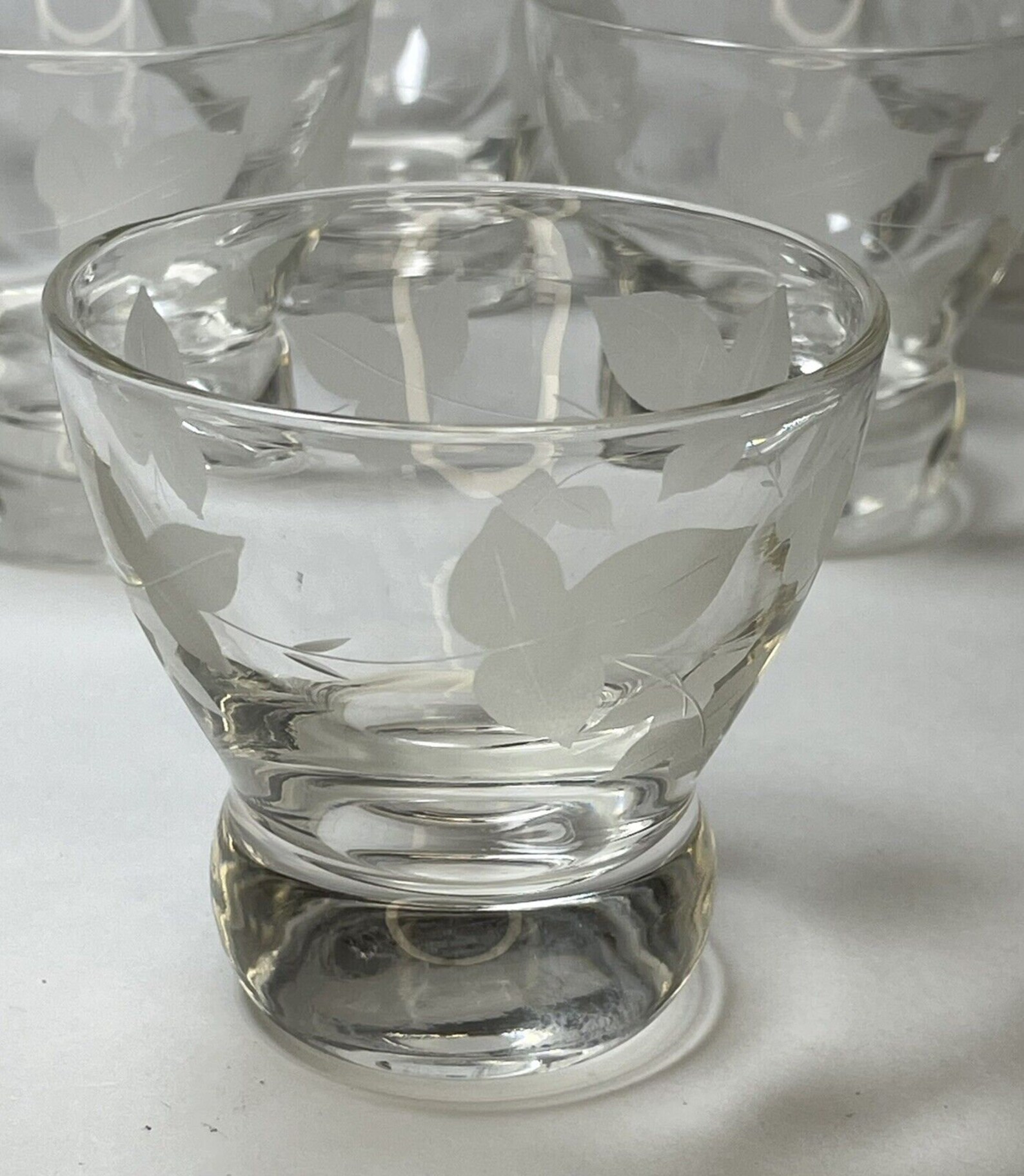 Vintage Cosmopolitan Glasses 4 Oz. Set of 6 Frosted Ivy Design Barware ...