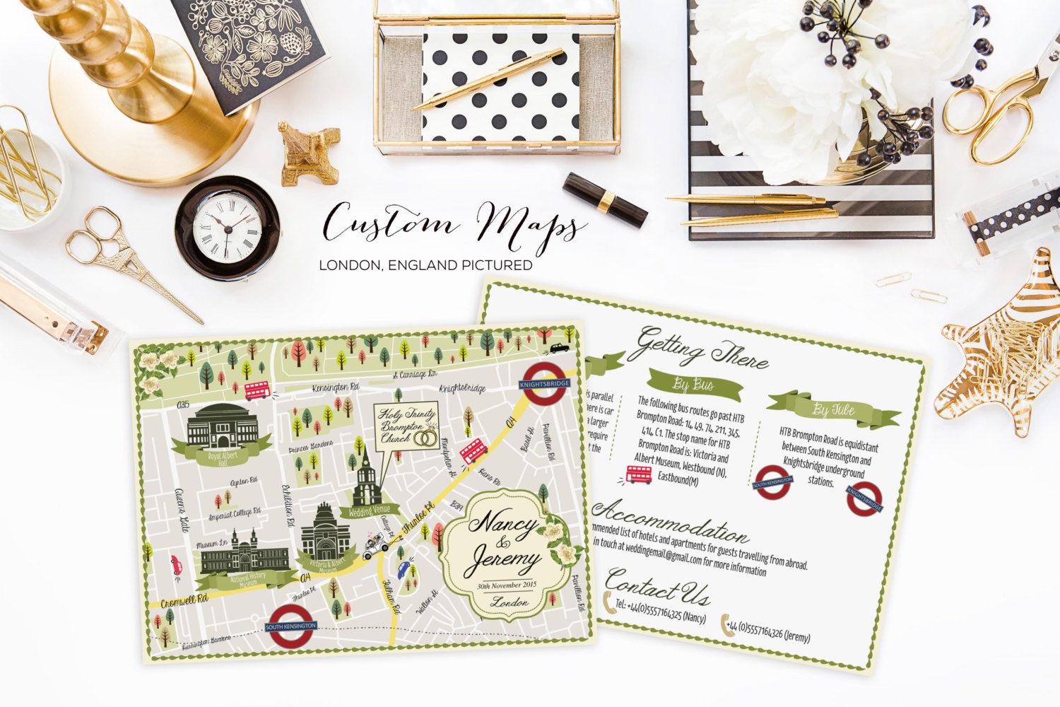Custom Wedding Map-any Location Available-london England Wedding Map ...