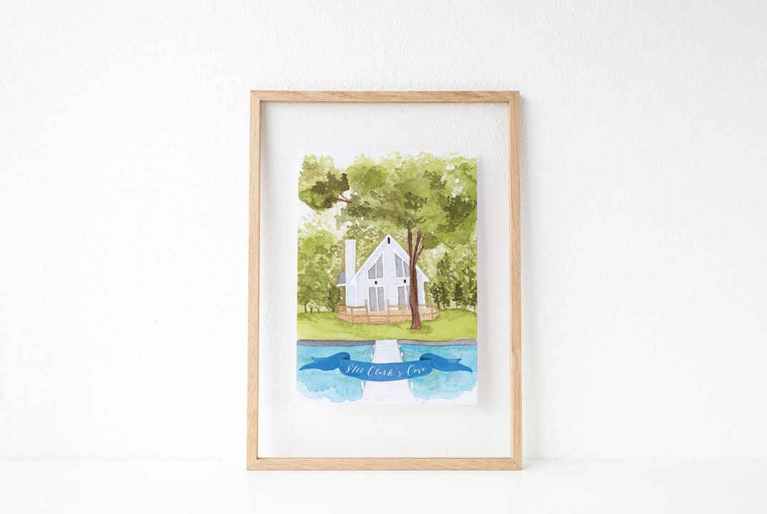Custom Watercolor House Painting, Home Portrait, Housewarming Gift ...