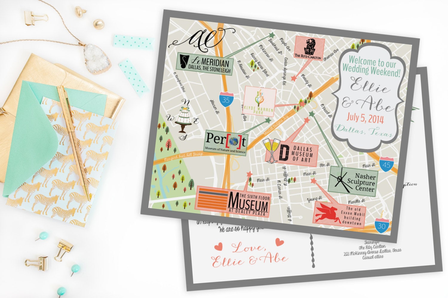 Custom Wedding MAP Any Location Available DallasTexas Map | Etsy