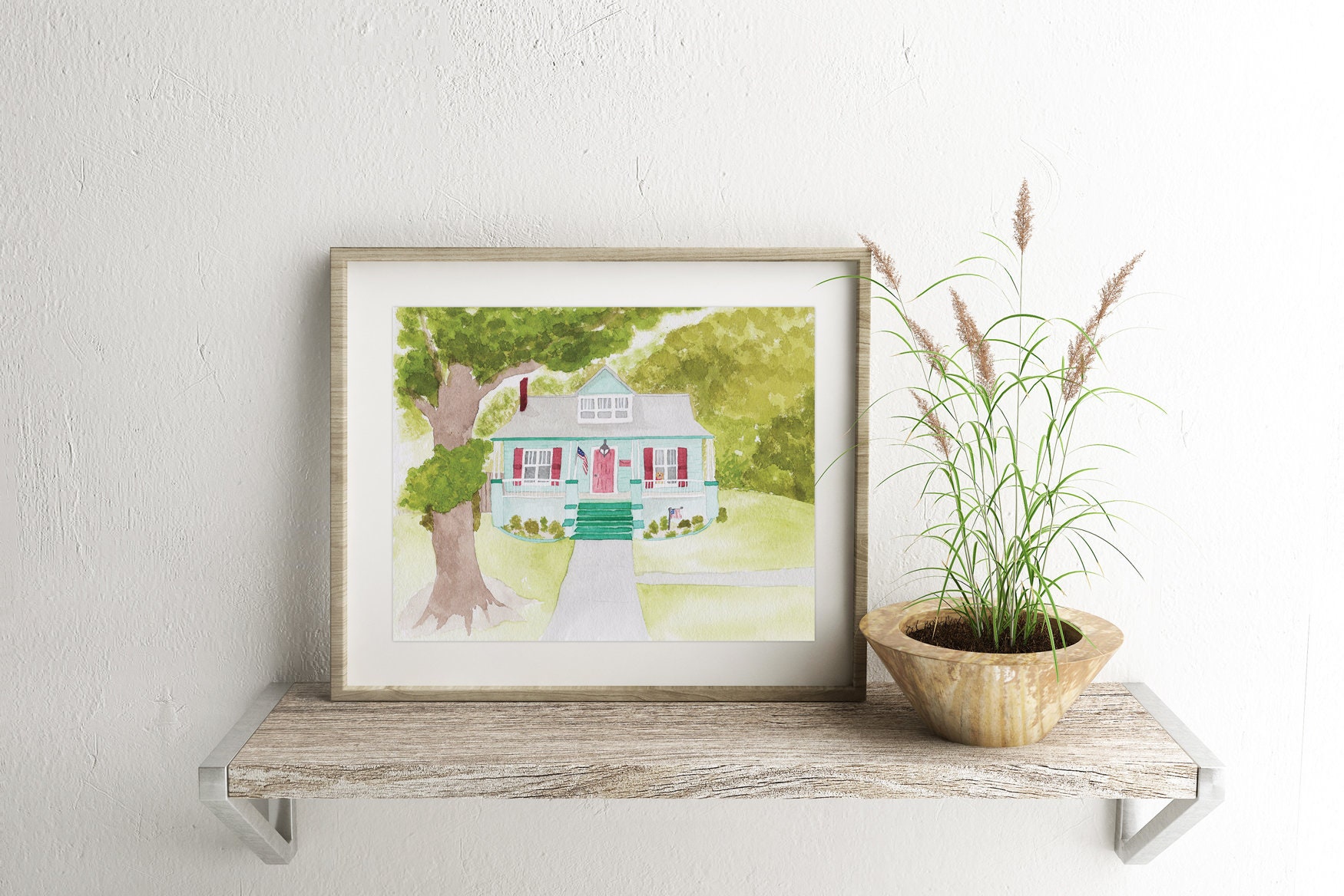 Custom Watercolor House Painting Home Portrait Housewarming | Etsy