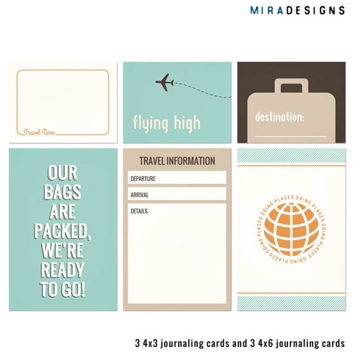 Bon Voyage Journal Cards - Instant Download - Printable Journaling ...