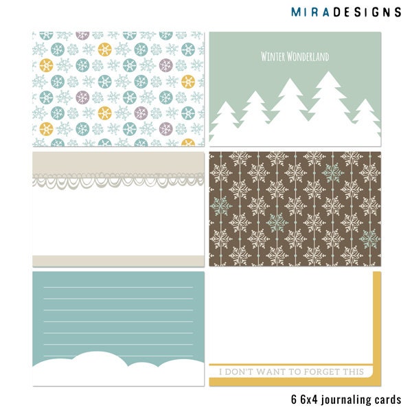 Chillin' Out Printable Journaling Cards for Project Life - Etsy