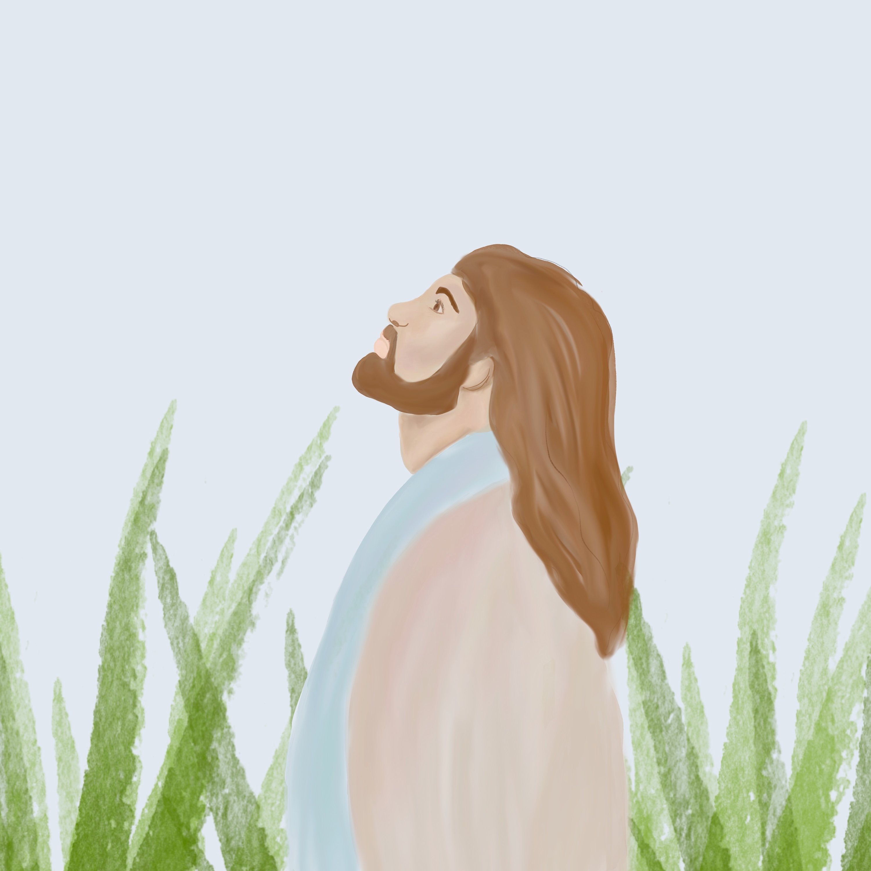 Jesus Praying In The Garden Of Gethsemane Clipart
