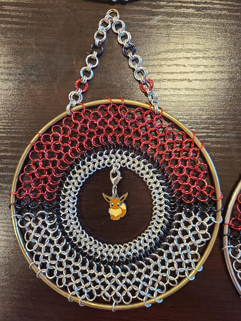 Chainmail Pokemon Pokeball Dream Catcher Eeveelutions - Etsy