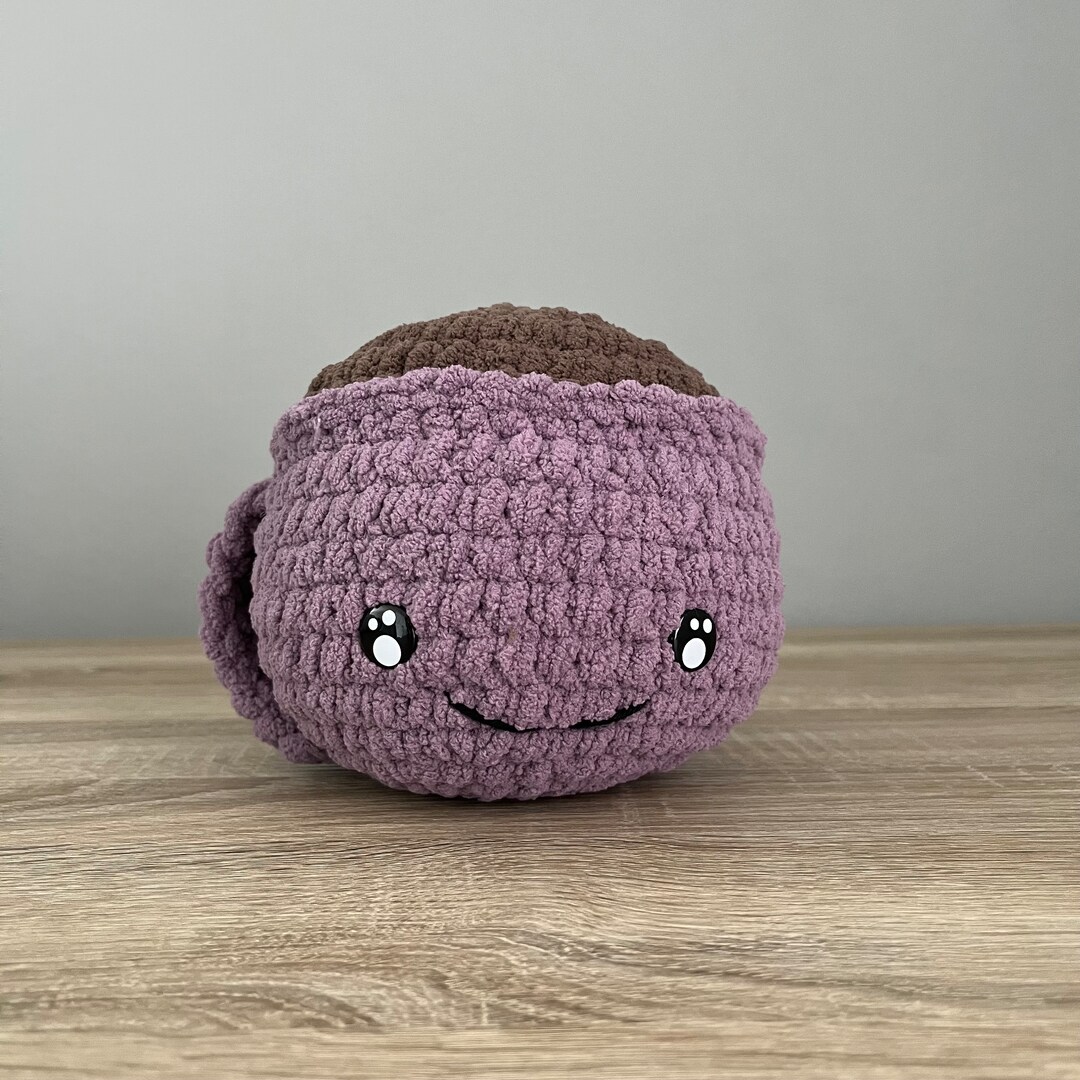 Crochet Coffee Plushie Office Decor Hot Cocoa Stuffed Toy - Etsy