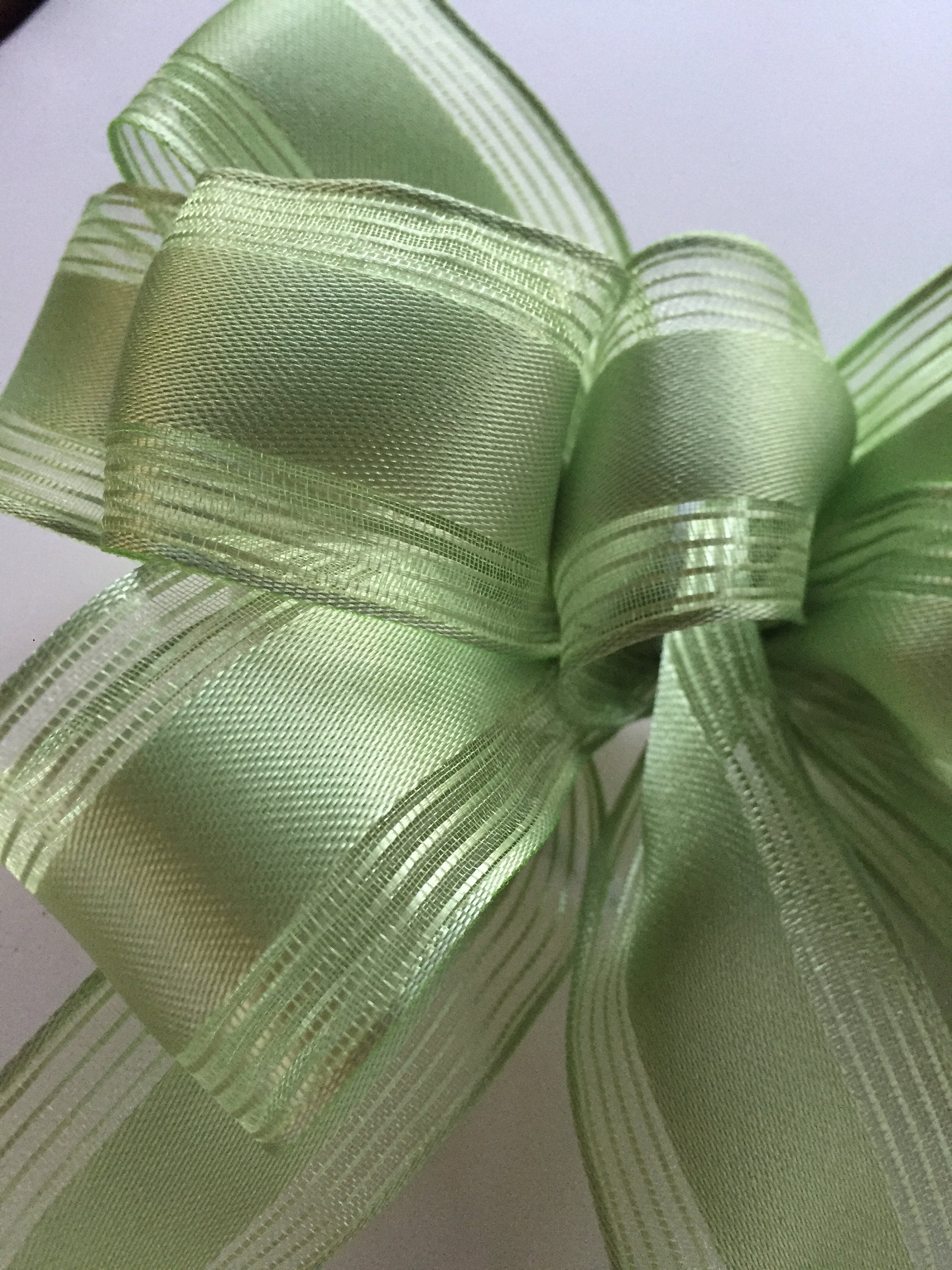 Cute 2 Light Mint Green Satin Bows, Wreath/garland Bow, Puffy Bow ...
