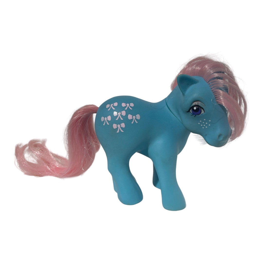 Vintage My Little Pony G1 Bow Tie Hasbro 1983 MLP Blue W/ Pink - Etsy
