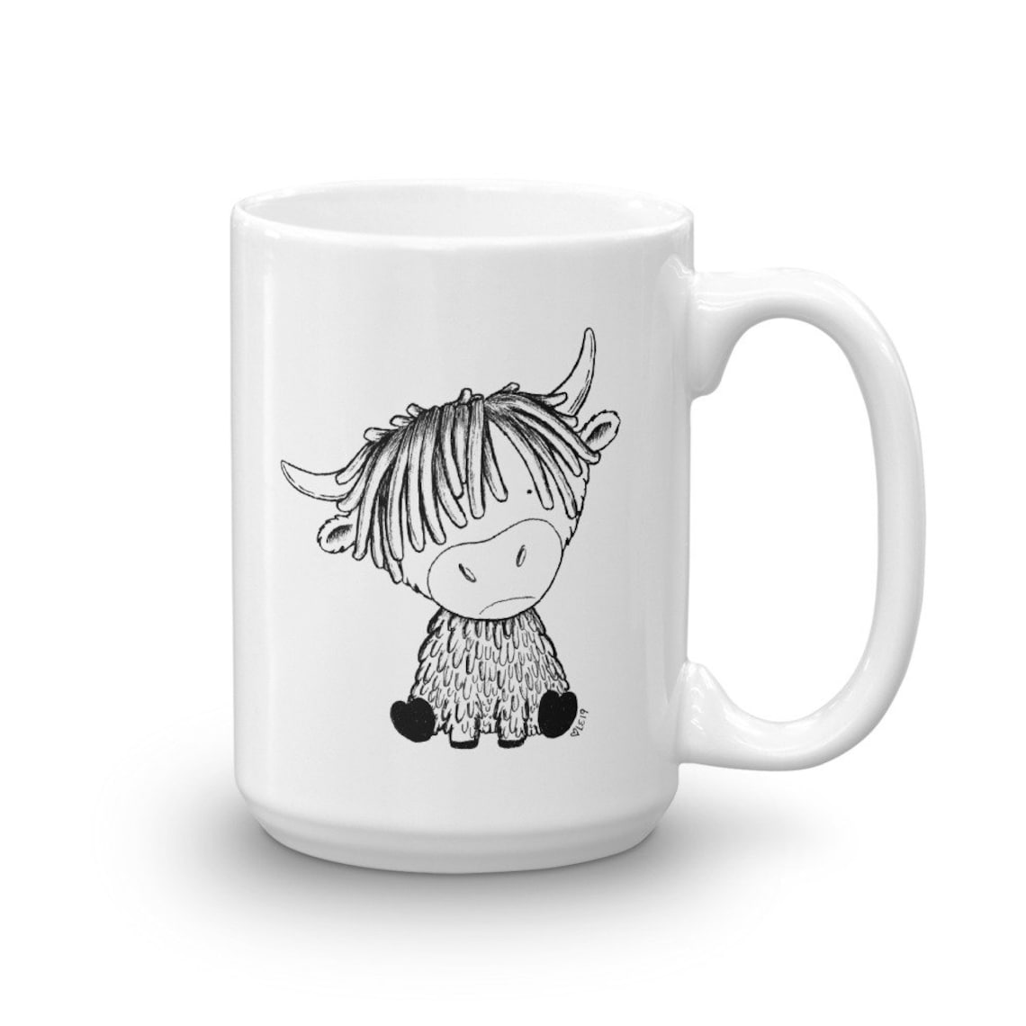Highland Coo Mug Hairy Cow Coffee Cup Baby Cow | Etsy