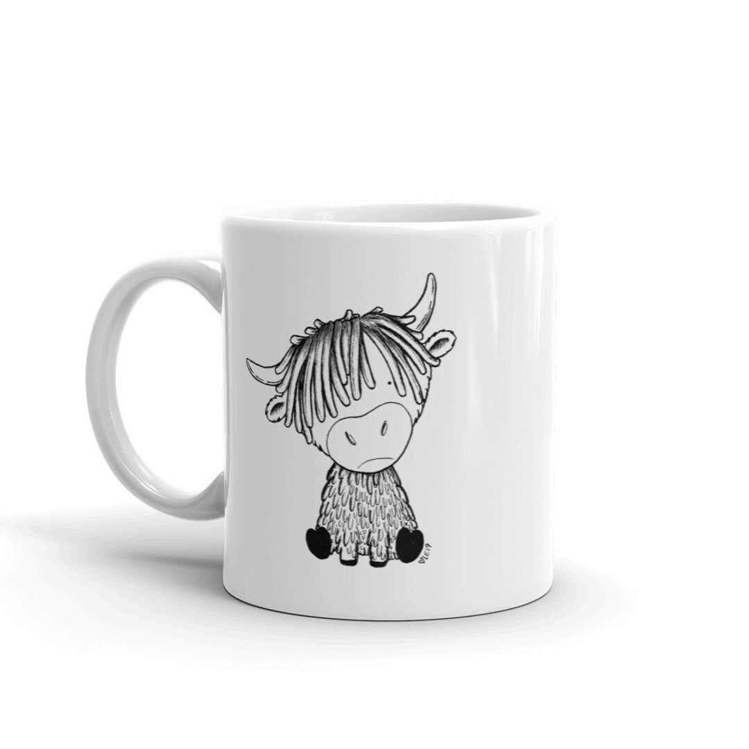Highland Coo Mug Hairy Cow Coffee Cup Baby Cow - Etsy