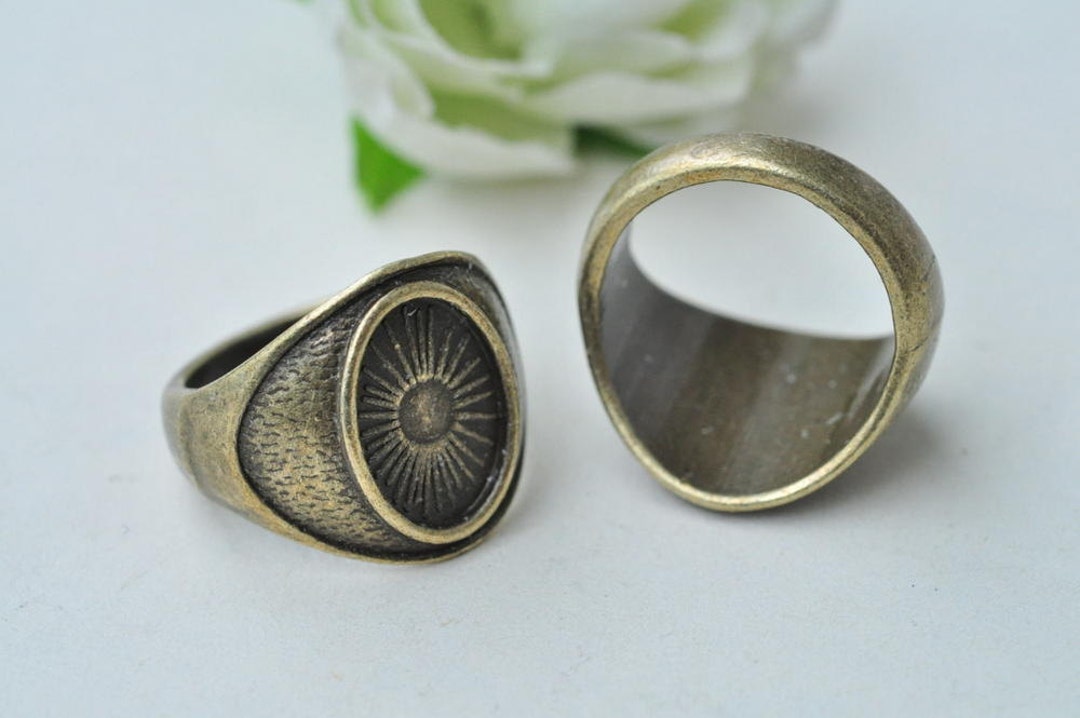 BULK 80pcs/pack Antique Bronze/antique Silver Filigree Rings Base ...