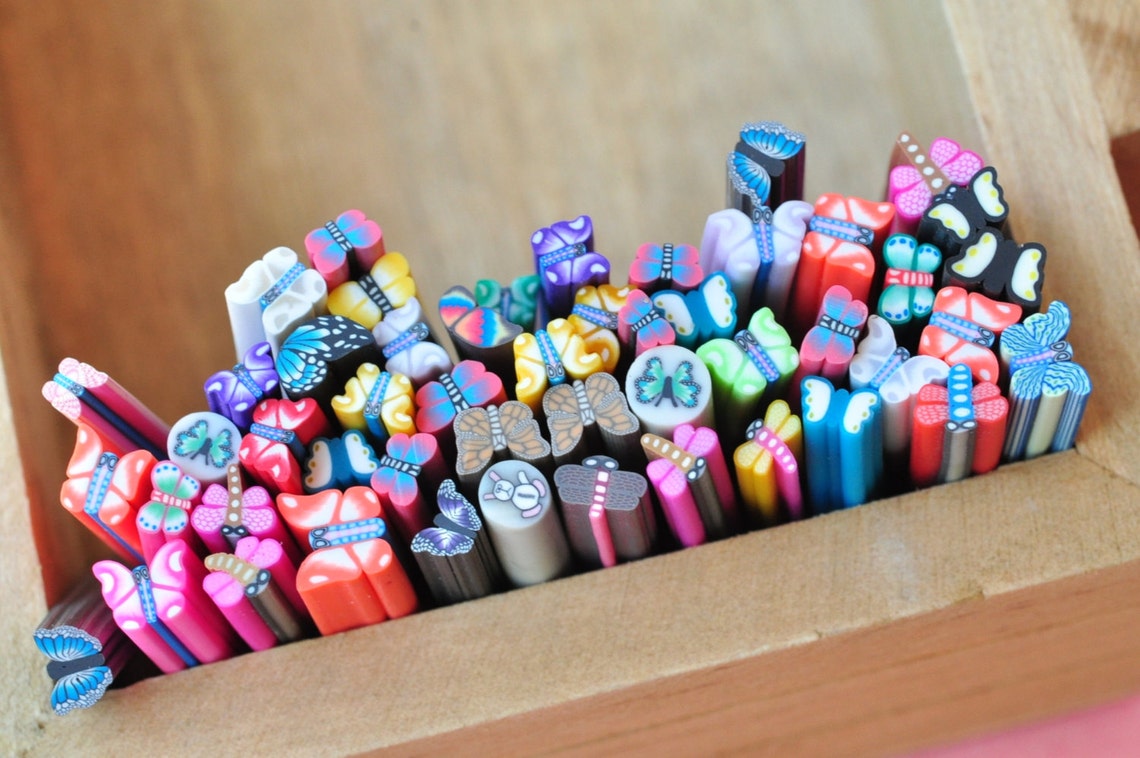 50pcs Polymer Clay Cane Stick Assorted Mixed Sexy Fimo Nail | Etsy