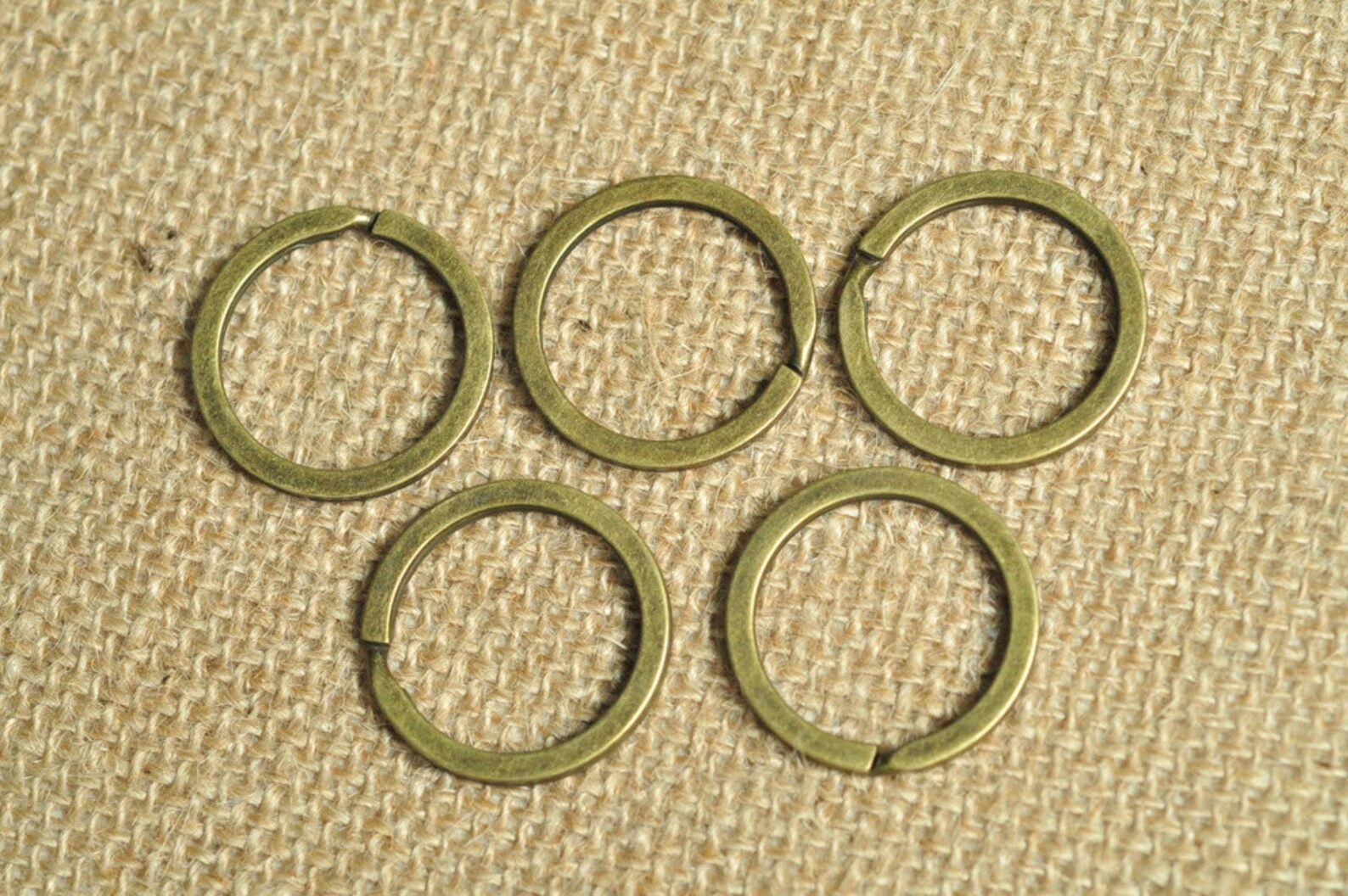 15pcs 28mm Antique Bronze Round Split Key Ring Charms | Etsy