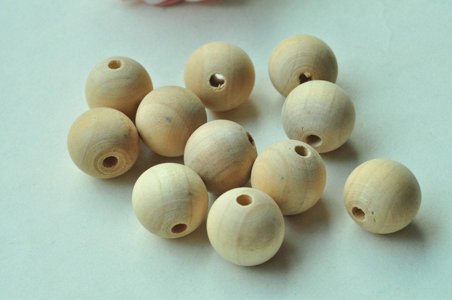 20pcs 20mm Natural Wood Beads Unfinished Spacer Beads Round | Etsy