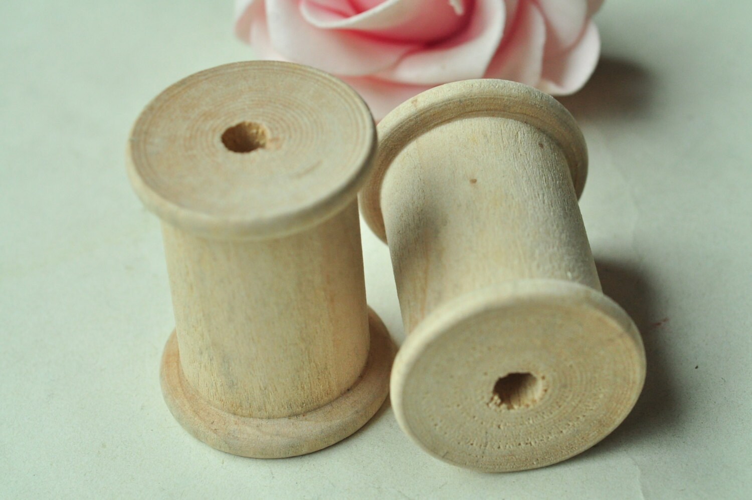 3pcs Large Wooden Spool Wood Bobbin Unfinished Natural Textile | Etsy