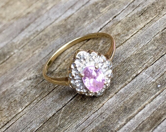 Pink Ice 10K Gold Starcraft Ring - Etsy