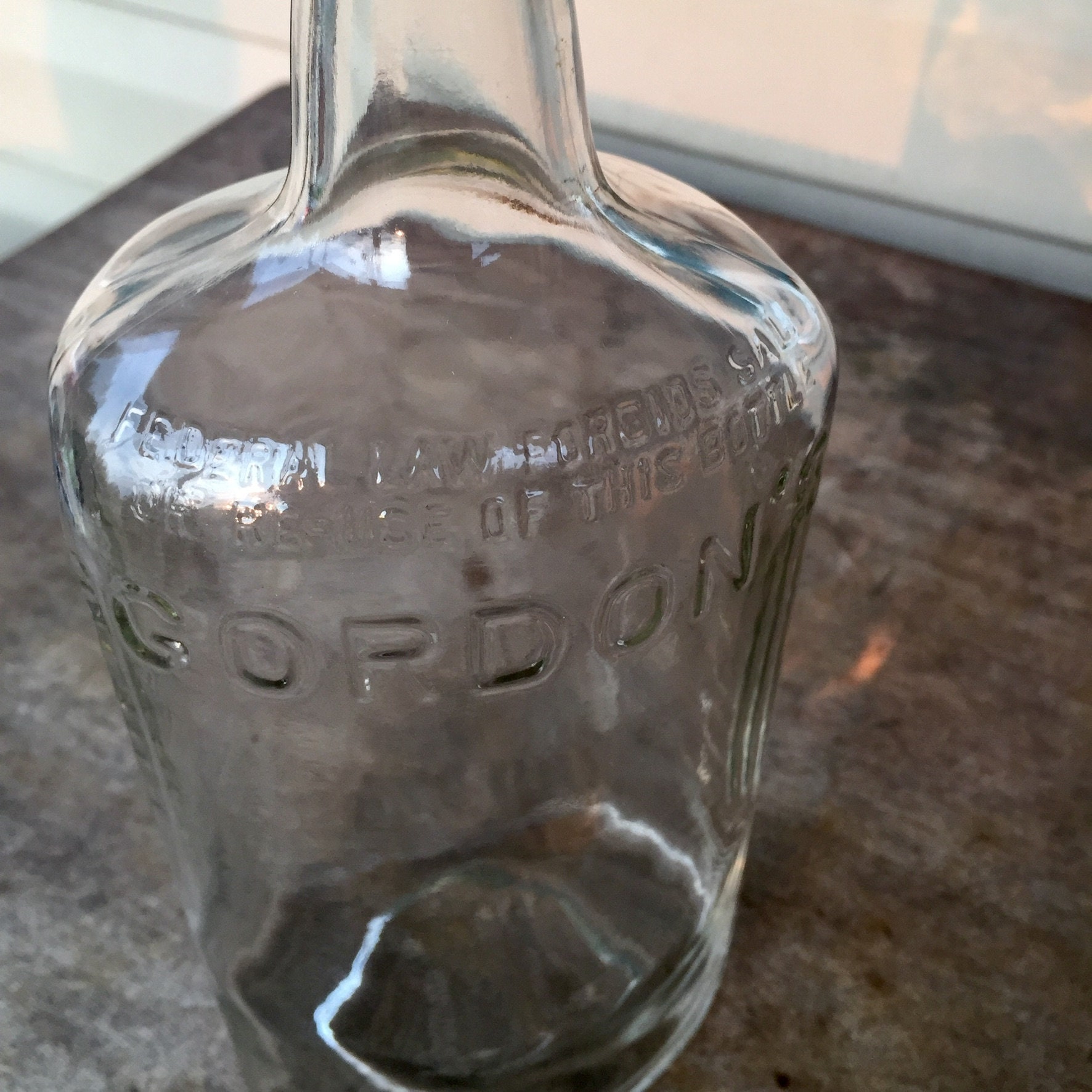 Vintage Gordons Gin Bottle - Etsy