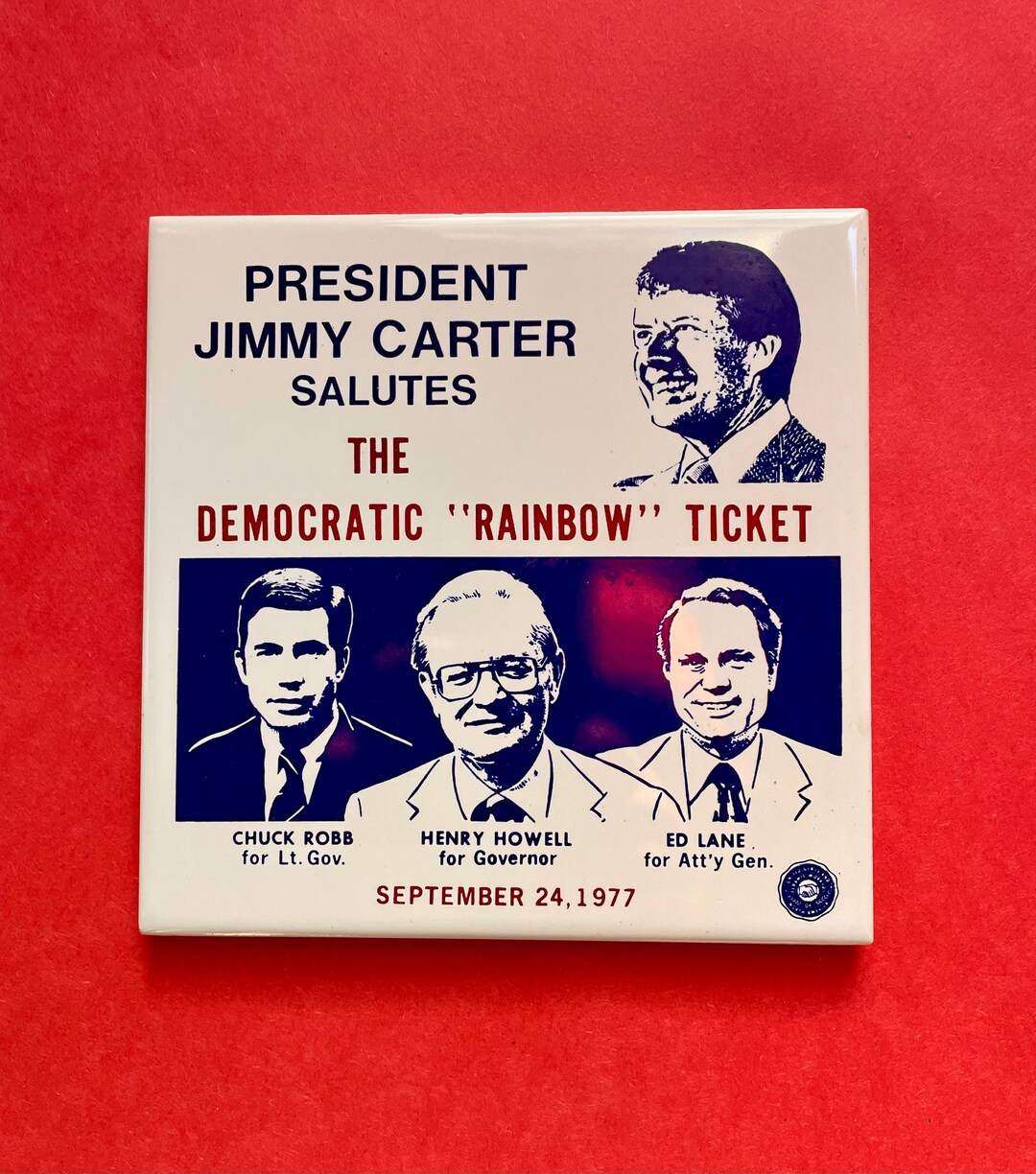 Jimmy Carter Rainbow Ticket Commemorative Ceramic Tile 1977 - Etsy