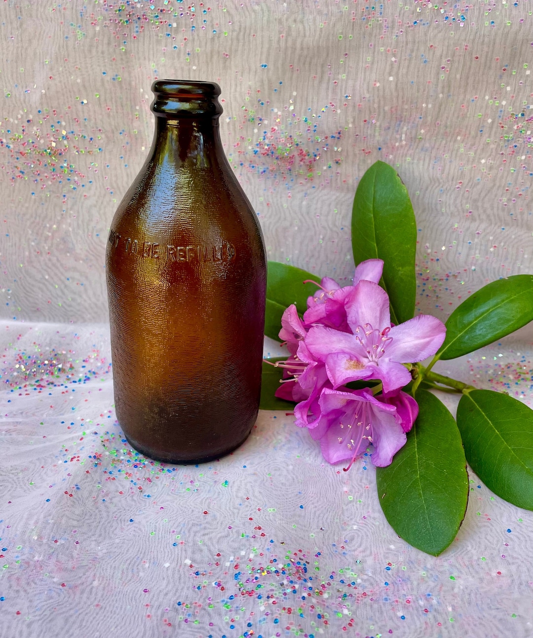 Vintage Anchor Hocking Brown Glass Short Bottle 12 Oz - Etsy