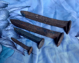 Vintage Blacksmith Square Nails, Spikes, Sacrificed, 45 - Etsy