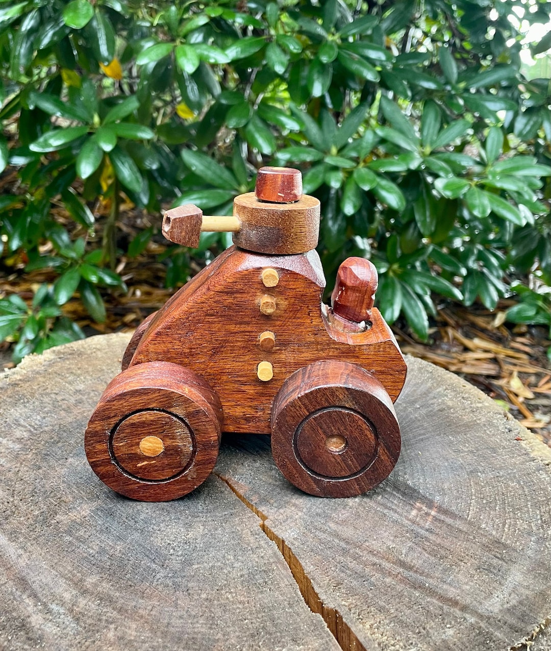 Handmade Wooden Tank Car With Rotating Gun Turret - Etsy