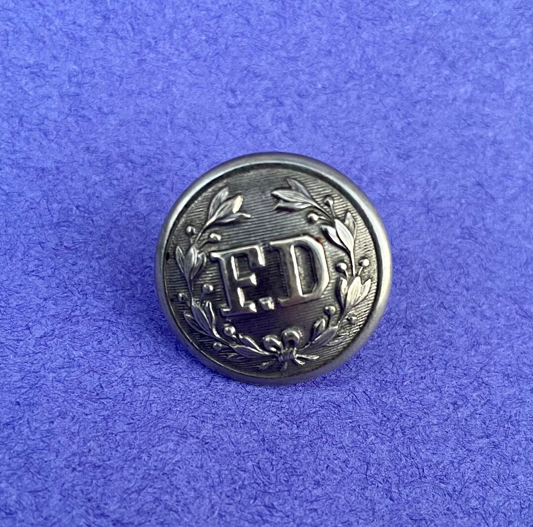 Vintage Fire Department Button 1930s - Etsy