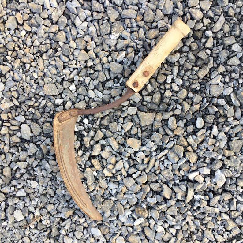 Vintage Hand Scythe Sickle - Etsy