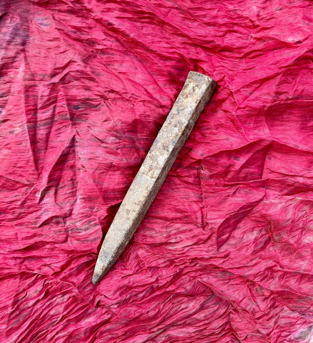 Antique Square Iron Spike - Etsy
