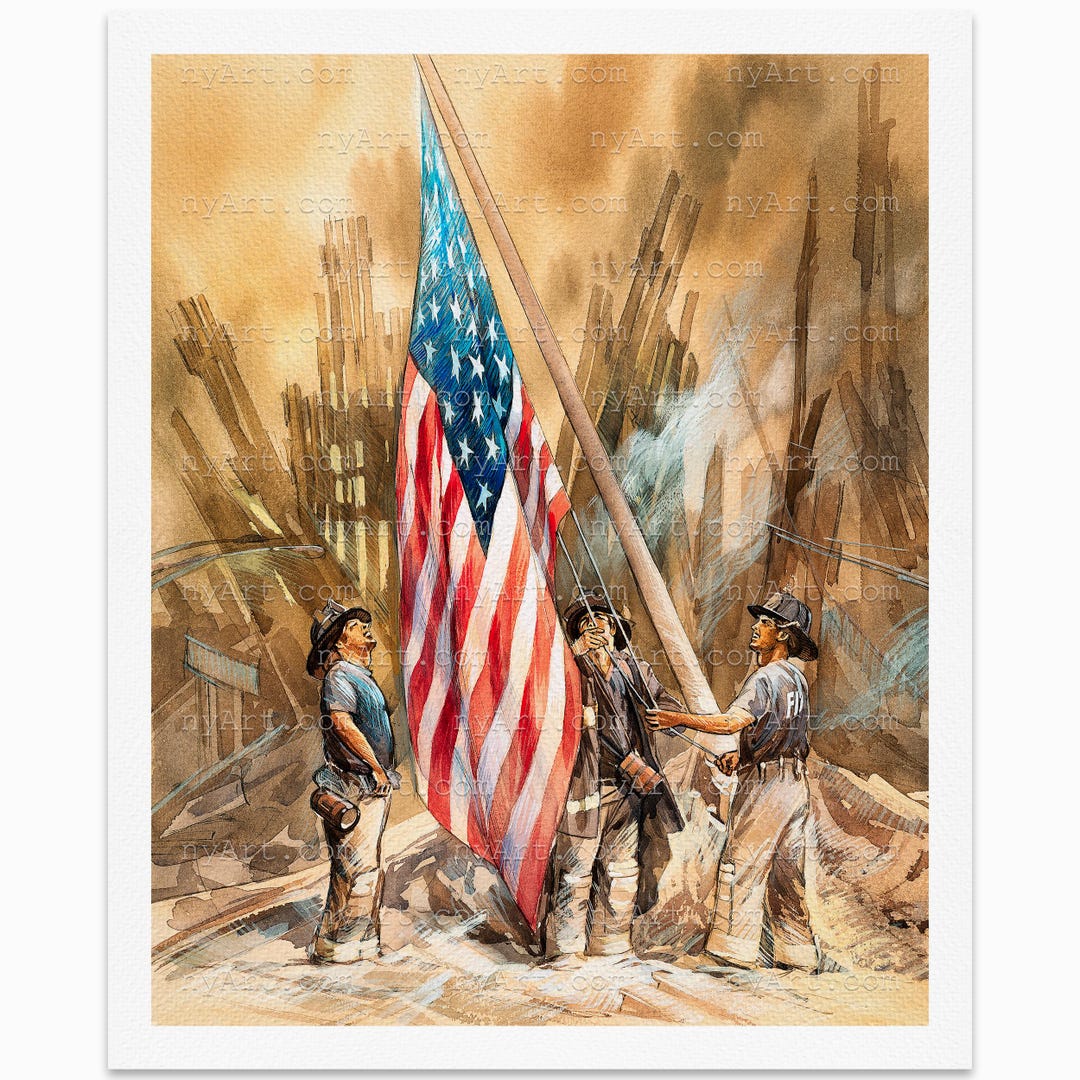 Ground Zero Tribute – Watercolor Fine Art Print by Roustam Nour - Etsy