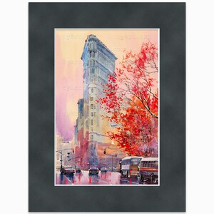 New York Flatiron Building Print From Watercolor Original Painting ...