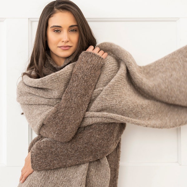 Oversized Knit Scarf - Etsy