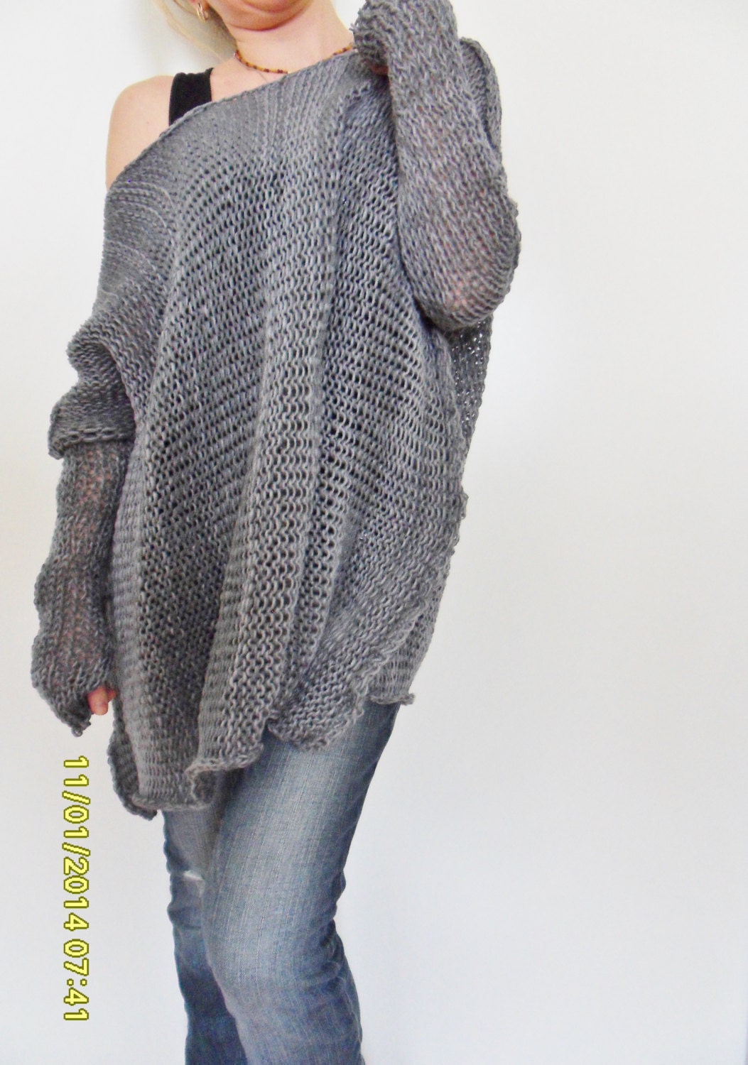 Oversize Women Cotton Chunky Knit Sweater Bulky/slouchy Oversize Women Cotton Chunky Knit Sweater Bulky/slouchy