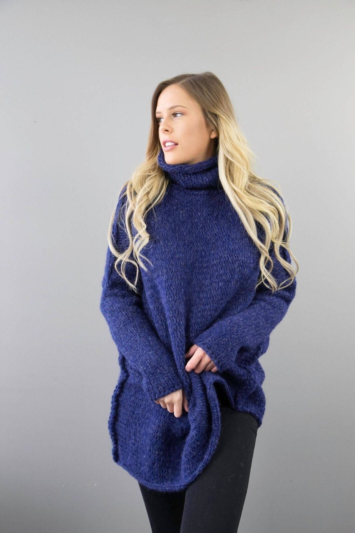 Oversized Chunky Knit Woman Sweater. Alpaca /merino Wool - Etsy