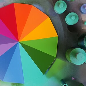 Chromotherapy Color Wheel, Wall Clock, Home Decor. - Etsy