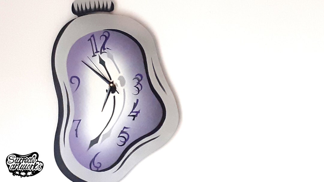Melting - Handmade Surreal Melting Clock, Wall Clock, Home Decor. - Etsy