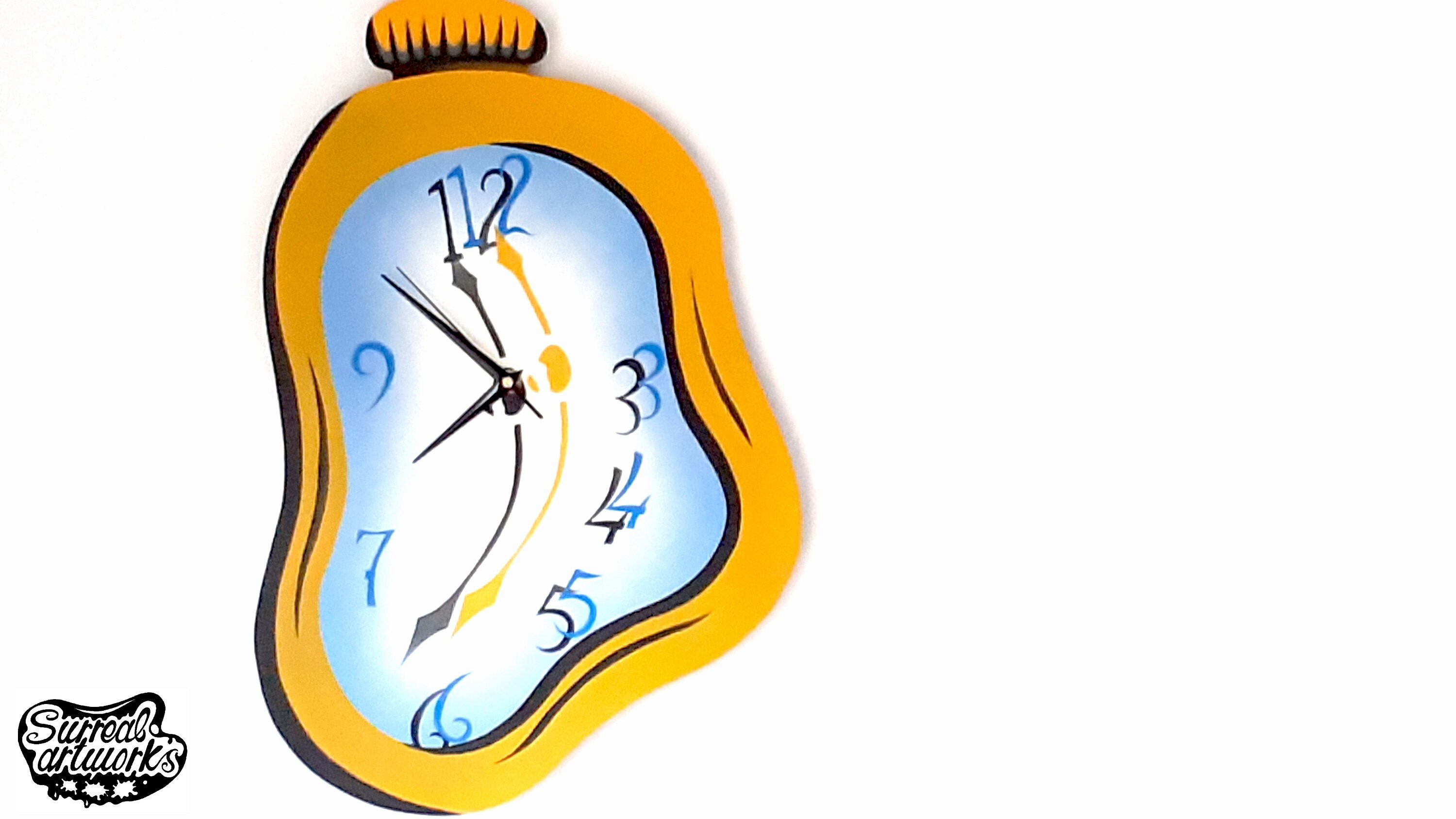 Melting - Handmade Surreal Melting Clock, Wall Clock, Home Decor. - Etsy