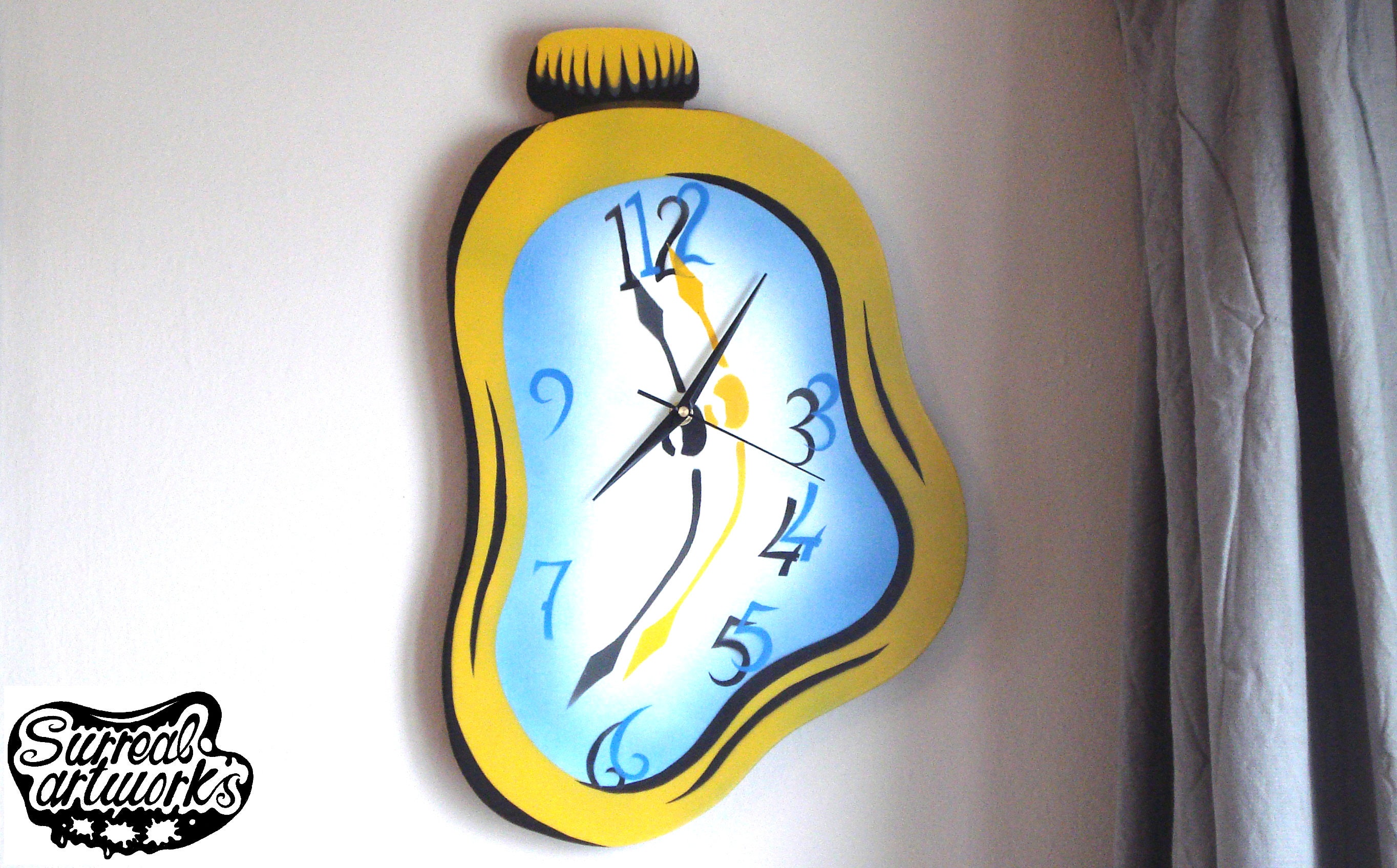Melting - Handmade Surreal Melting Clock, Wall Clock, Home Decor. - Etsy