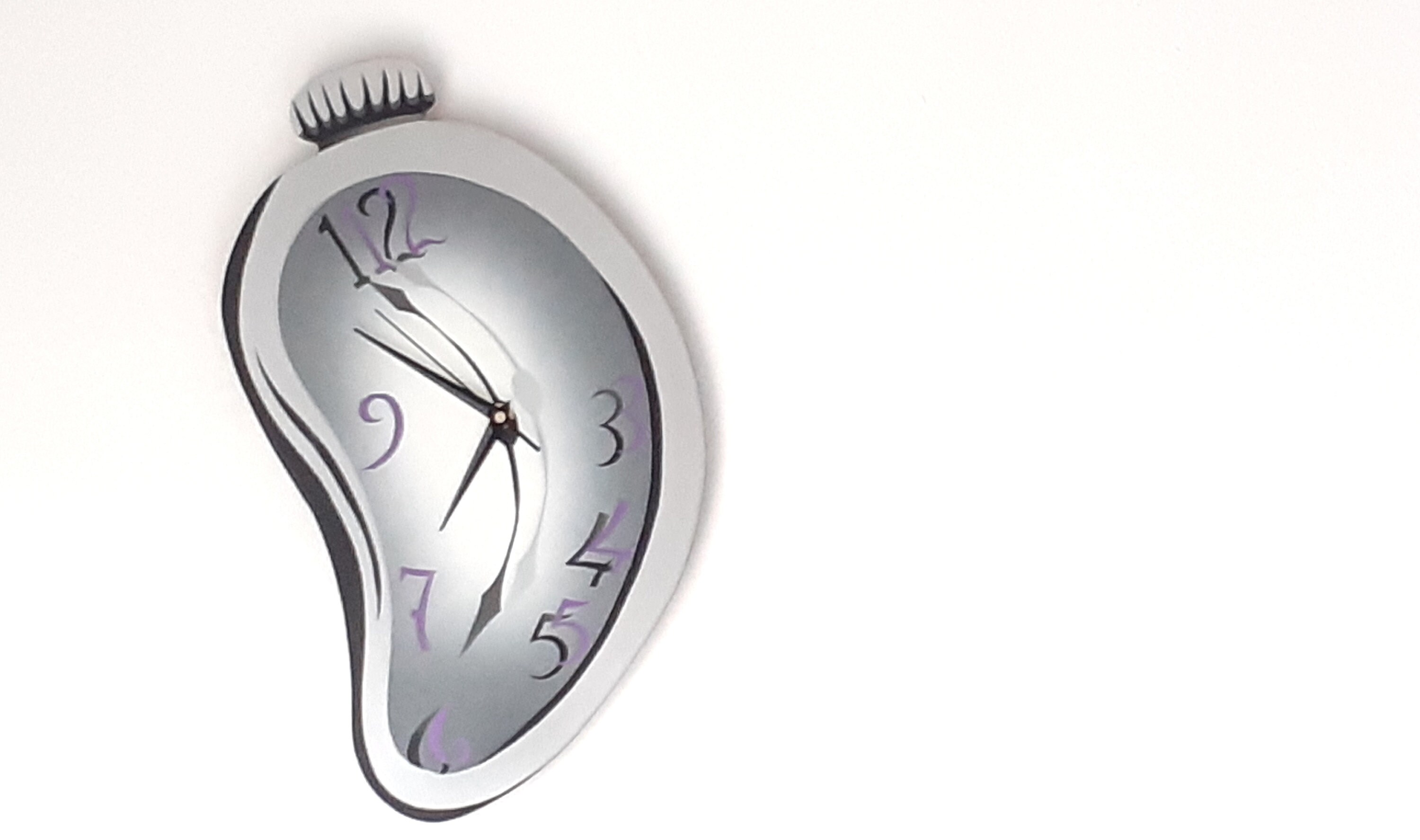 Turning - Handmade Surreal Melting Clock, Wall Clock, Home Decor. - Etsy