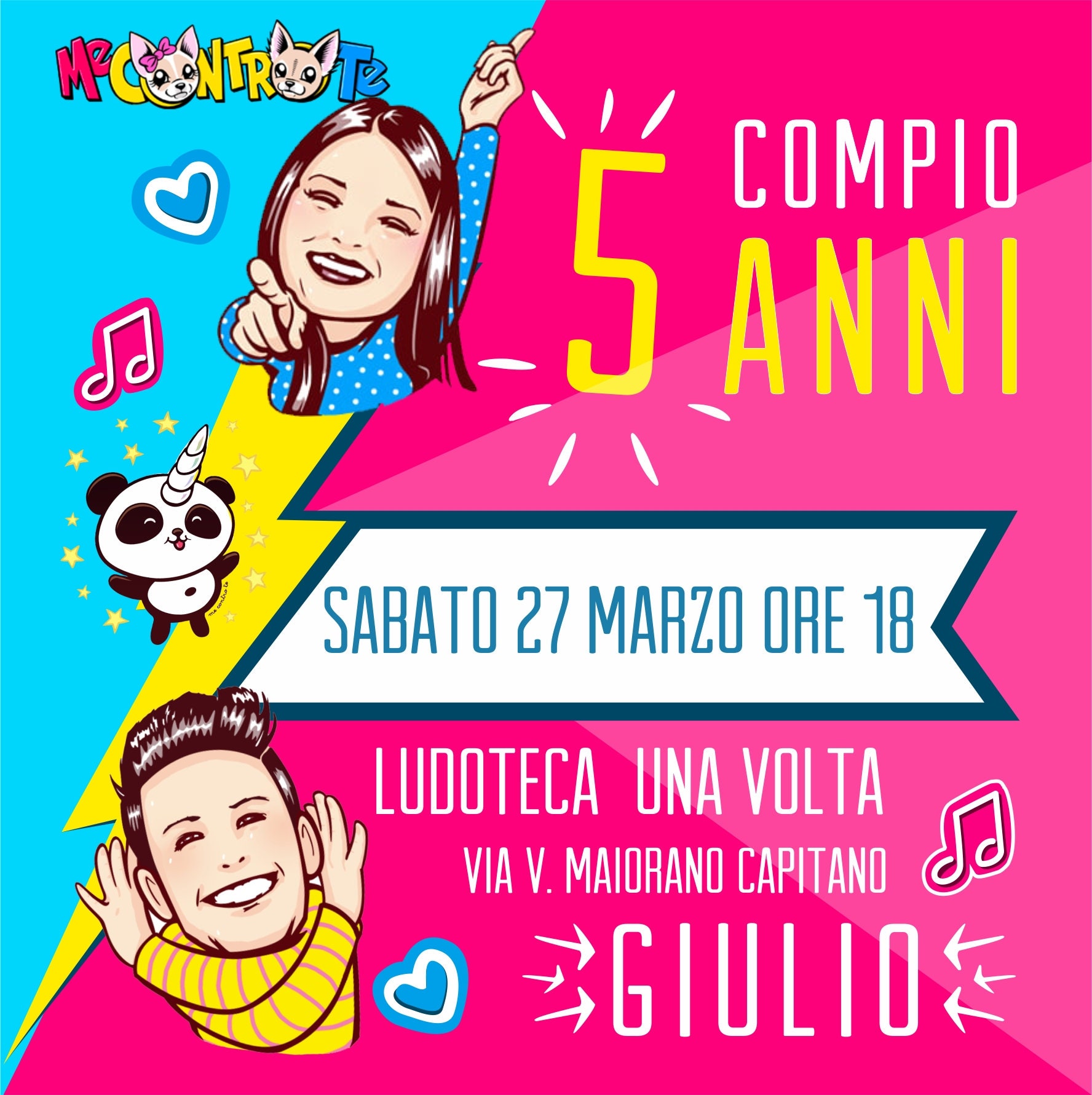 Invito di compleanno stampabile e digitale per social - per whatsapp ...