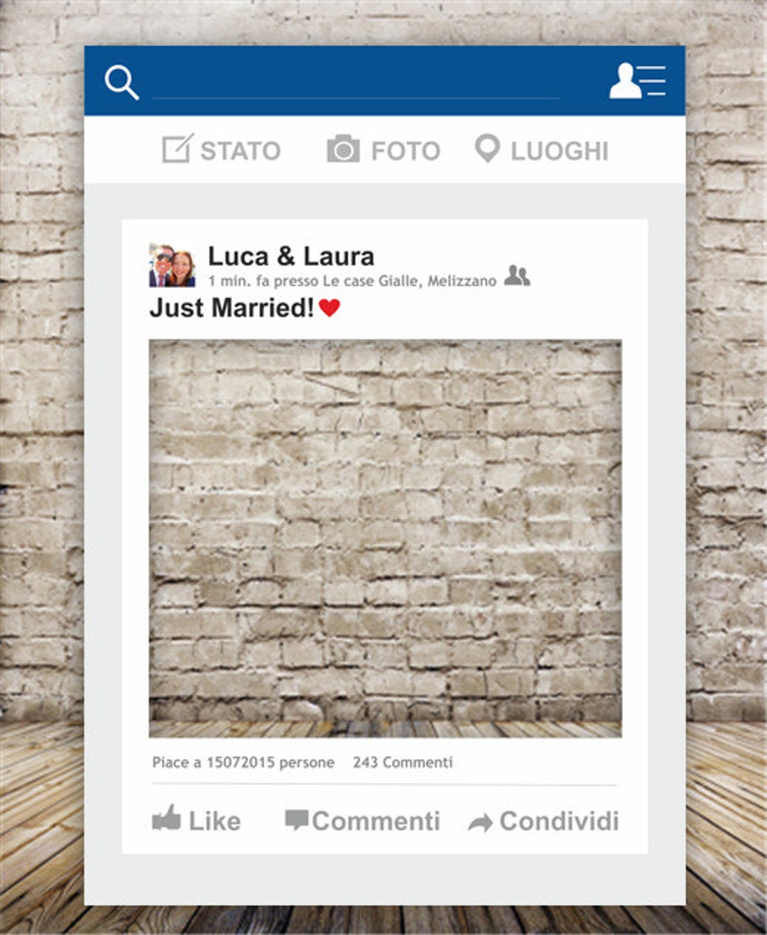 Digital File Facebook Post Frame for Wedding Photos Photo Booth Wedding ...