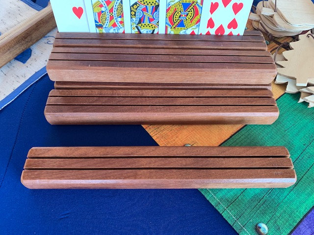 SET OF 4 Handcrafted Wooden Playing Card Holders / Playing - Etsy