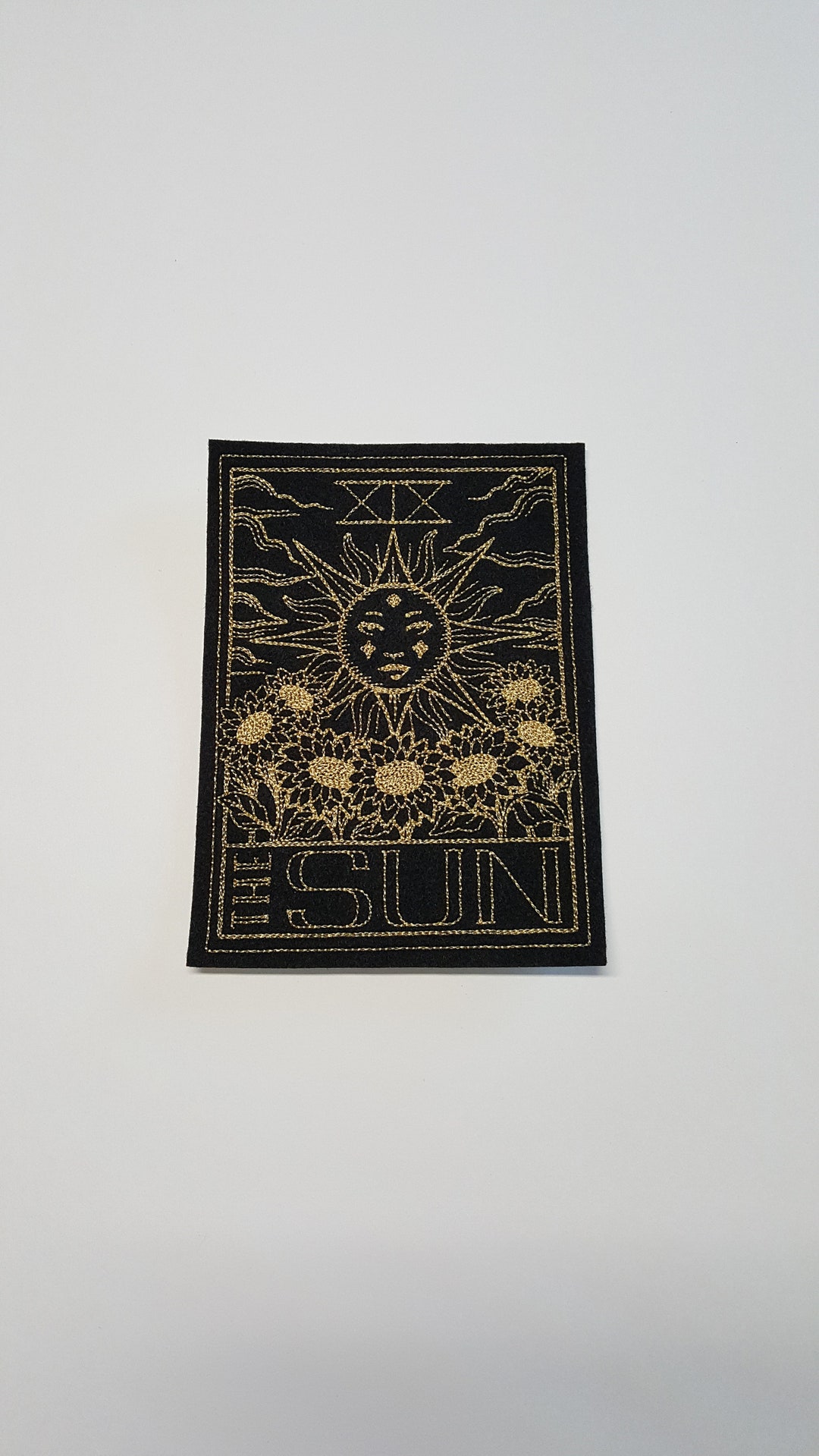 The Sun Tarot Card Large Patch - Machine Embroidered Iron-on - Card ...
