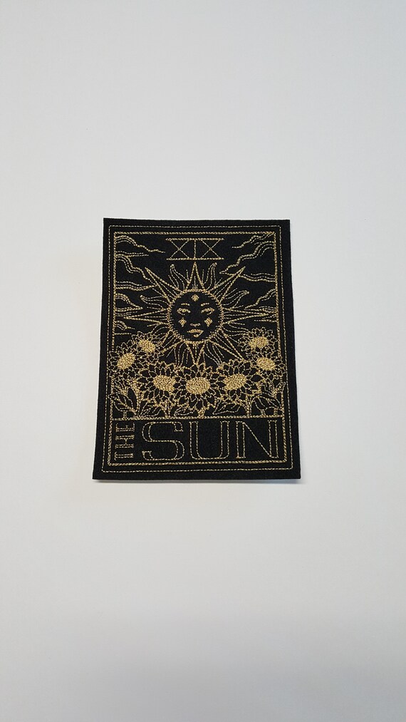 The Sun Tarot Card Large Patch Machine Embroidered Iron-on - Etsy