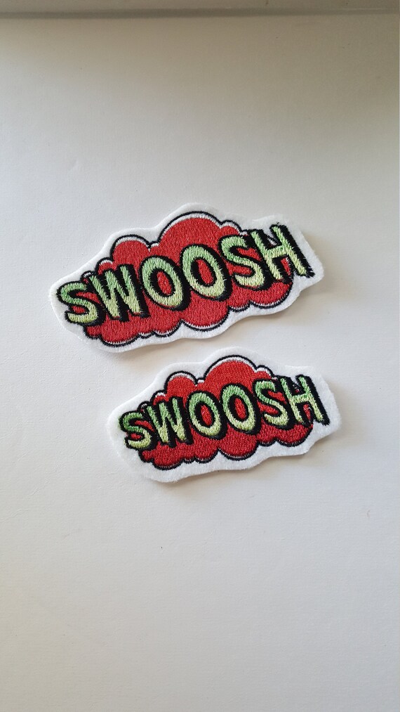 SWOOSH Comic Book Patch Machine Embroidered Iron-on - Etsy