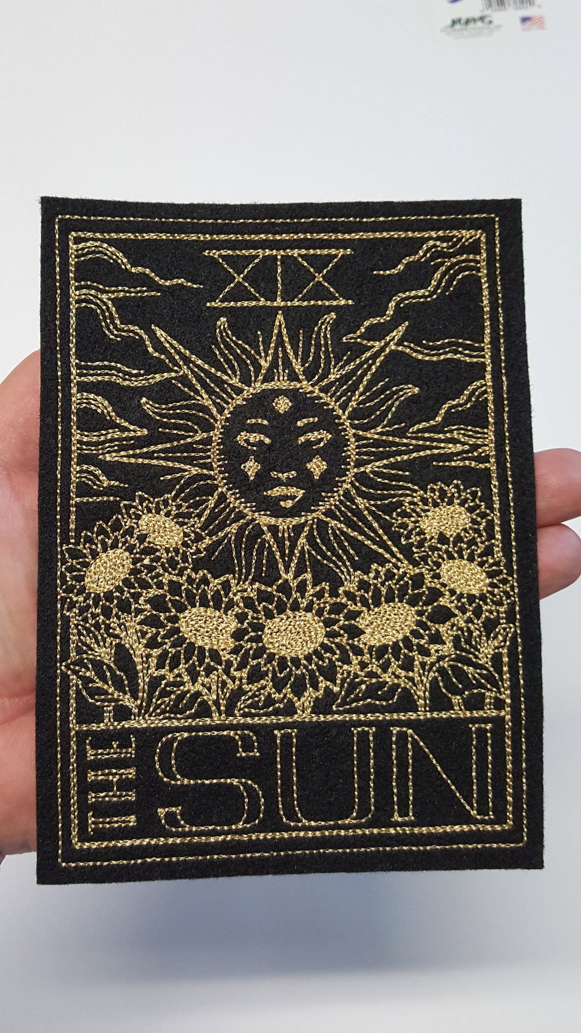 The Sun Tarot Card Large Patch Machine Embroidered Iron-on - Etsy