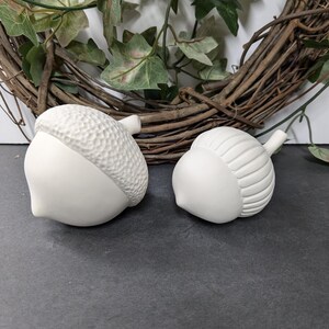 Ready to Paint Set of 2 Acorns - Ceramic Bisque - Fired to Cone 04 ...