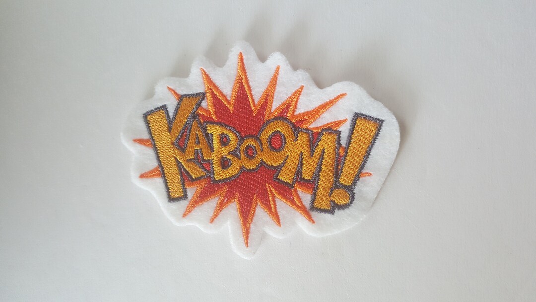 KABOOM! Comic Book Patch - Machine Embroidered Iron-on - Comics • Comic ...