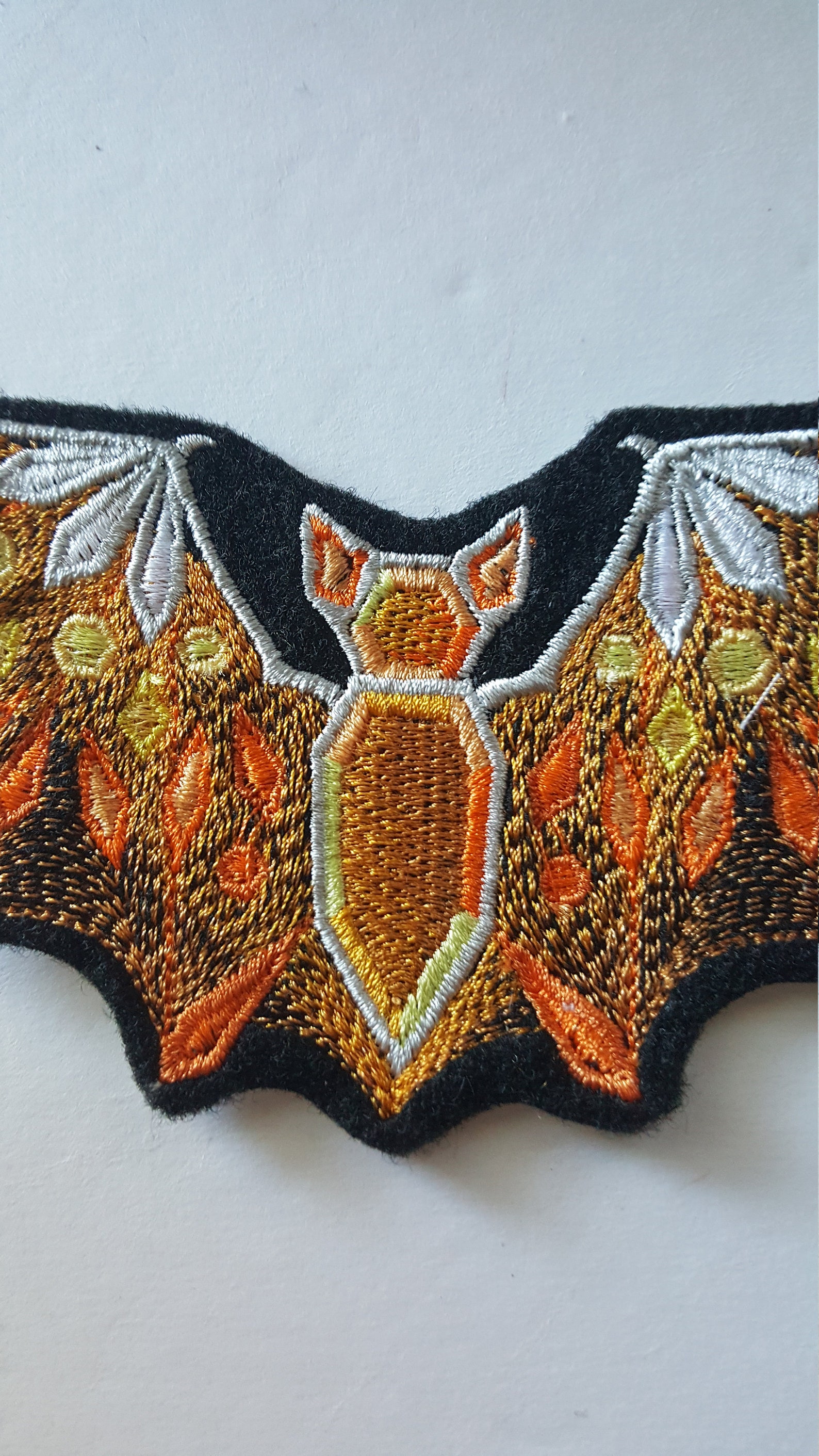 Bejeweled Bat Patch Machine Embroidered Iron-On Jewels | Etsy
